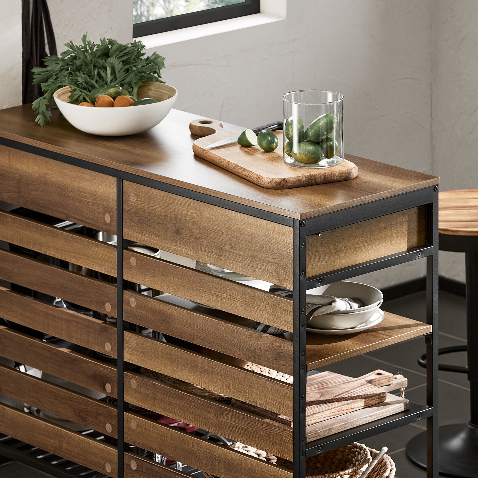 SoBuy | Aparador Comedor Estilo Industrial FSB85-PF– SoBuy-ES